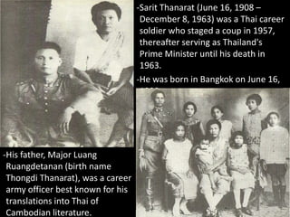 The sarit regime | PPT