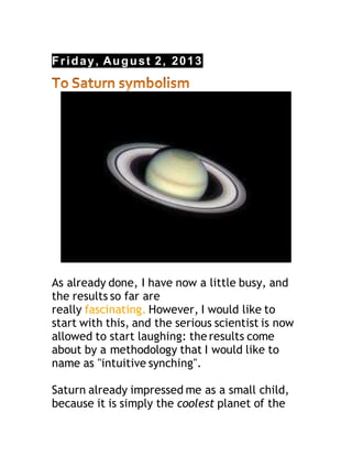 Saturn Hexagon Conspiracy