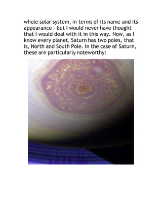 Saturn Hexagon Conspiracy