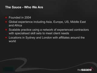 The Sauce Agency Creds July09 | PPT