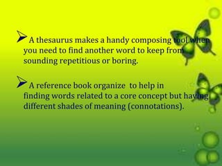 Thesaurus and Atlas | PPT
