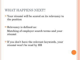 The Scannable Resume | PPT