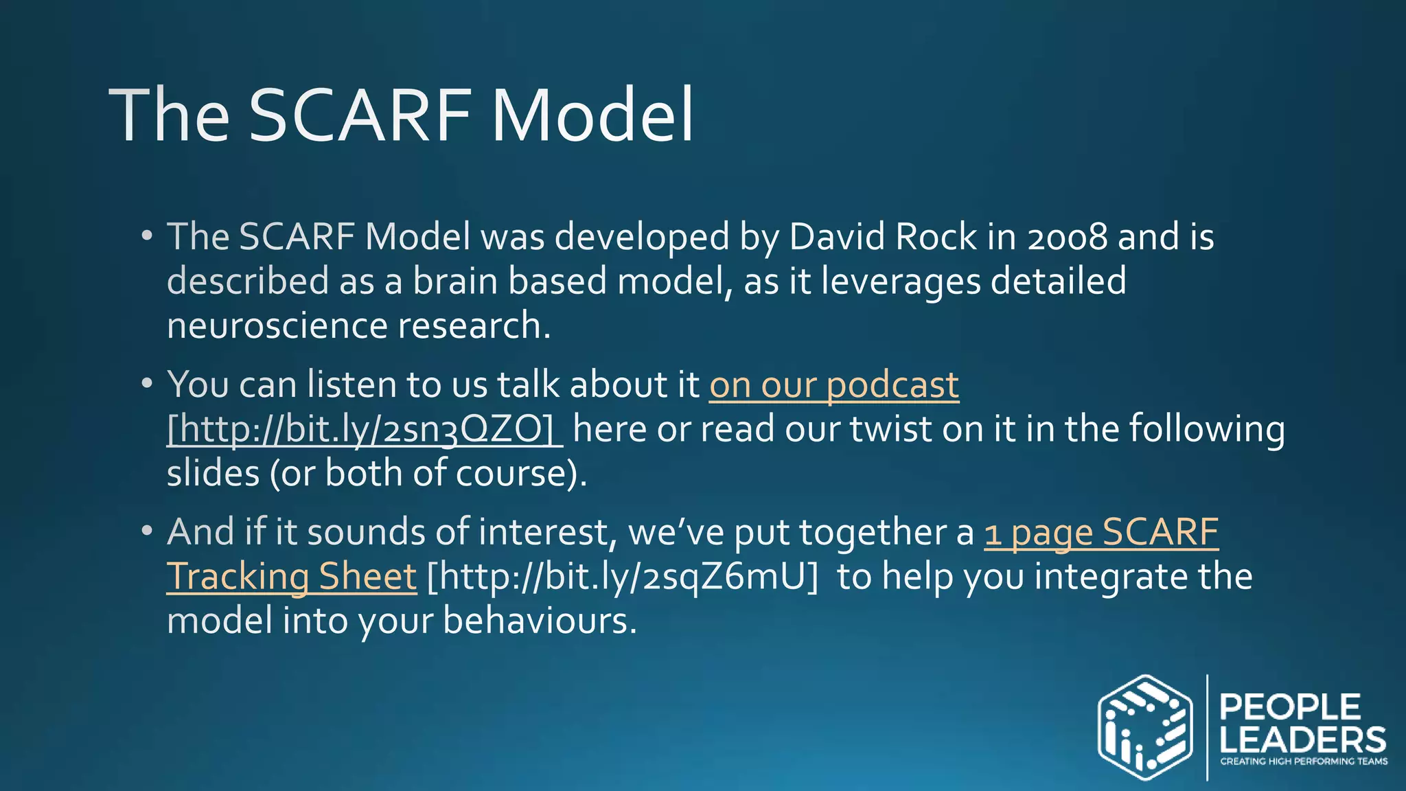 The SCARF Model | PPTX