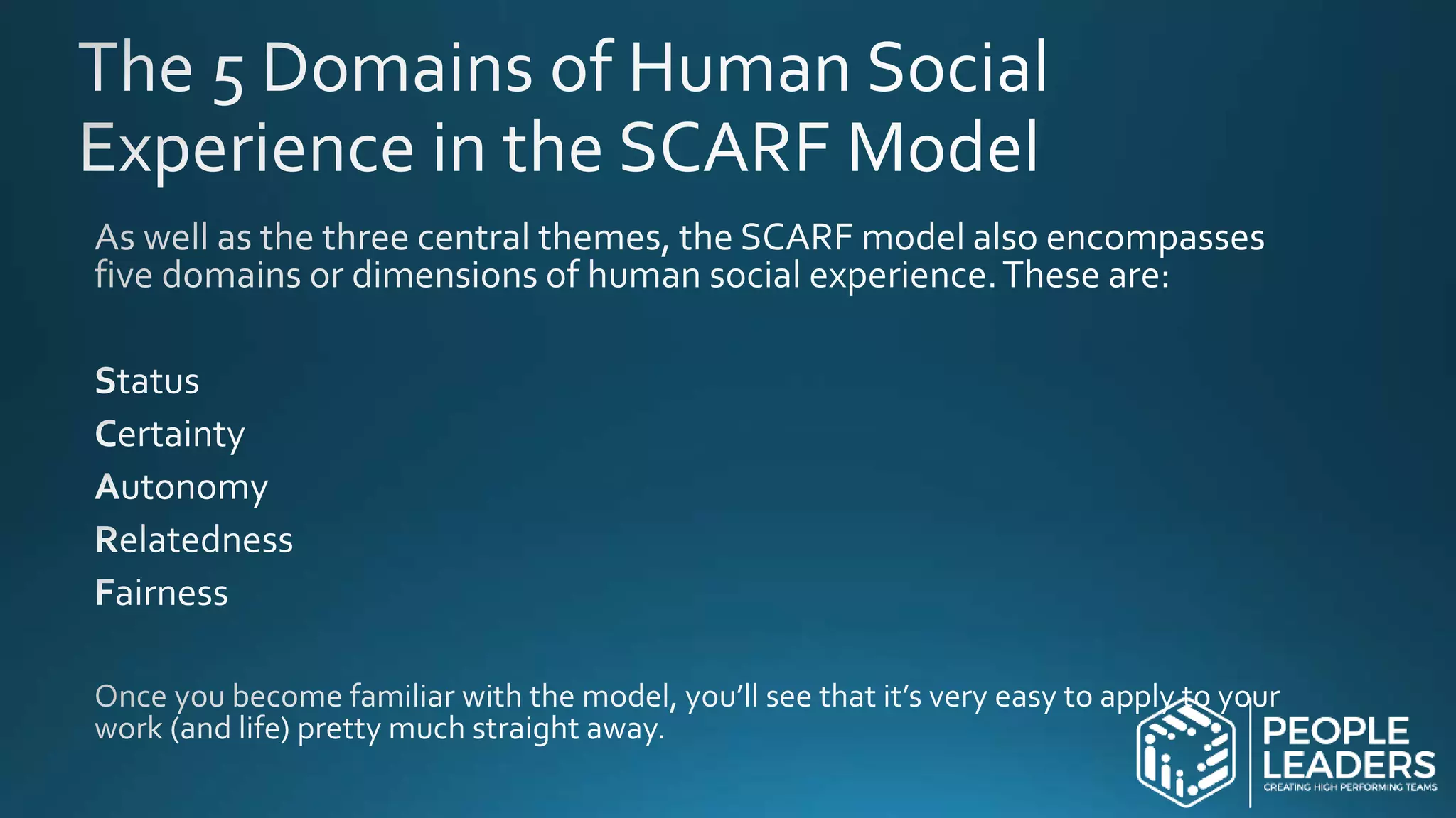 The SCARF Model | PPTX