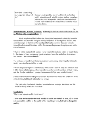 Brian Ghilliotti: The Scarlet ibis test packet | PDF