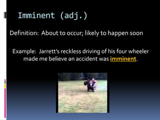 The scarlet ibis vocabulary.ppt