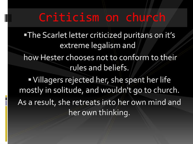 The scarlet letter (introduction & historical background/ setting ...