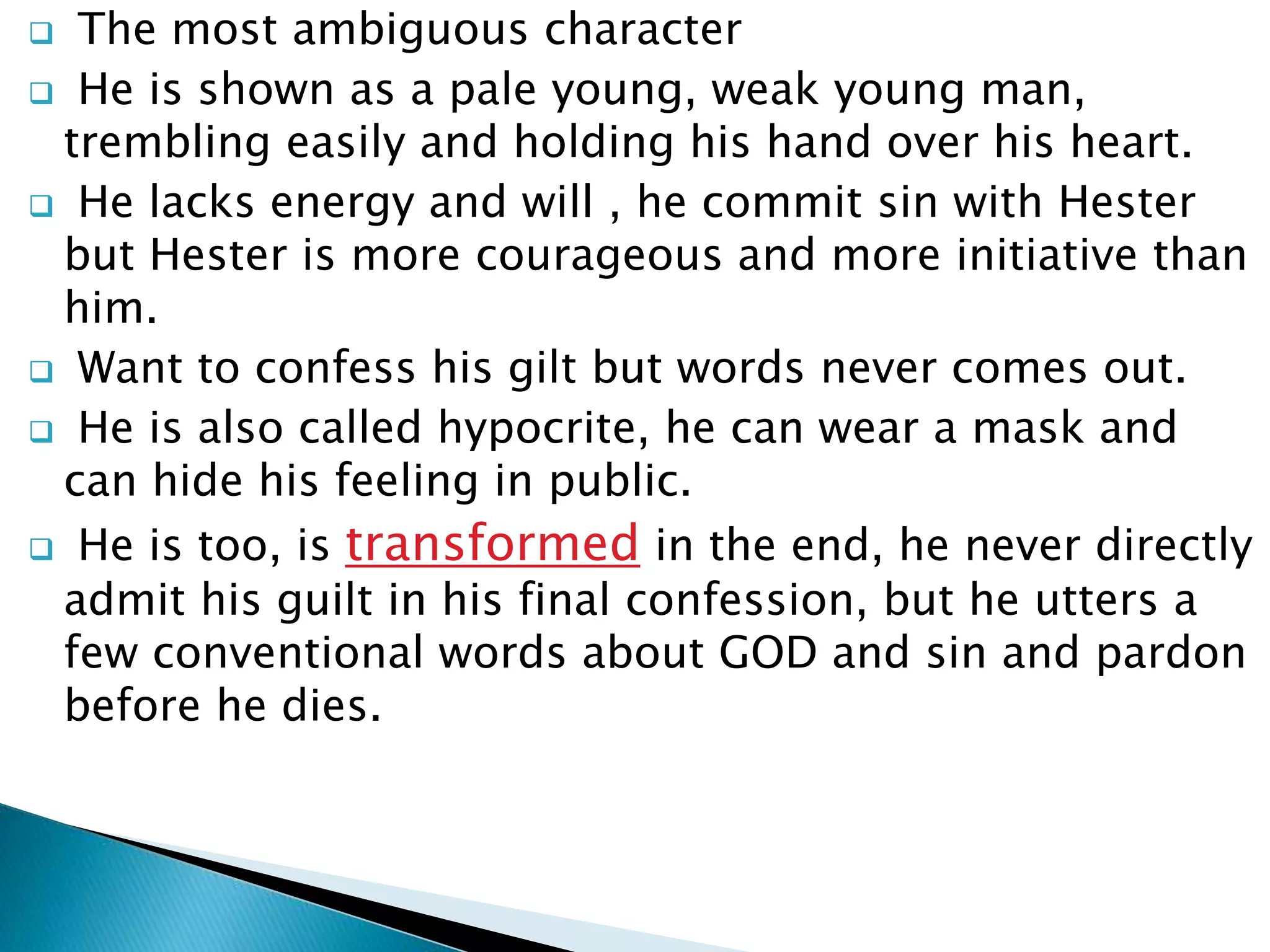 The scarlet letter (characterization) | PPT