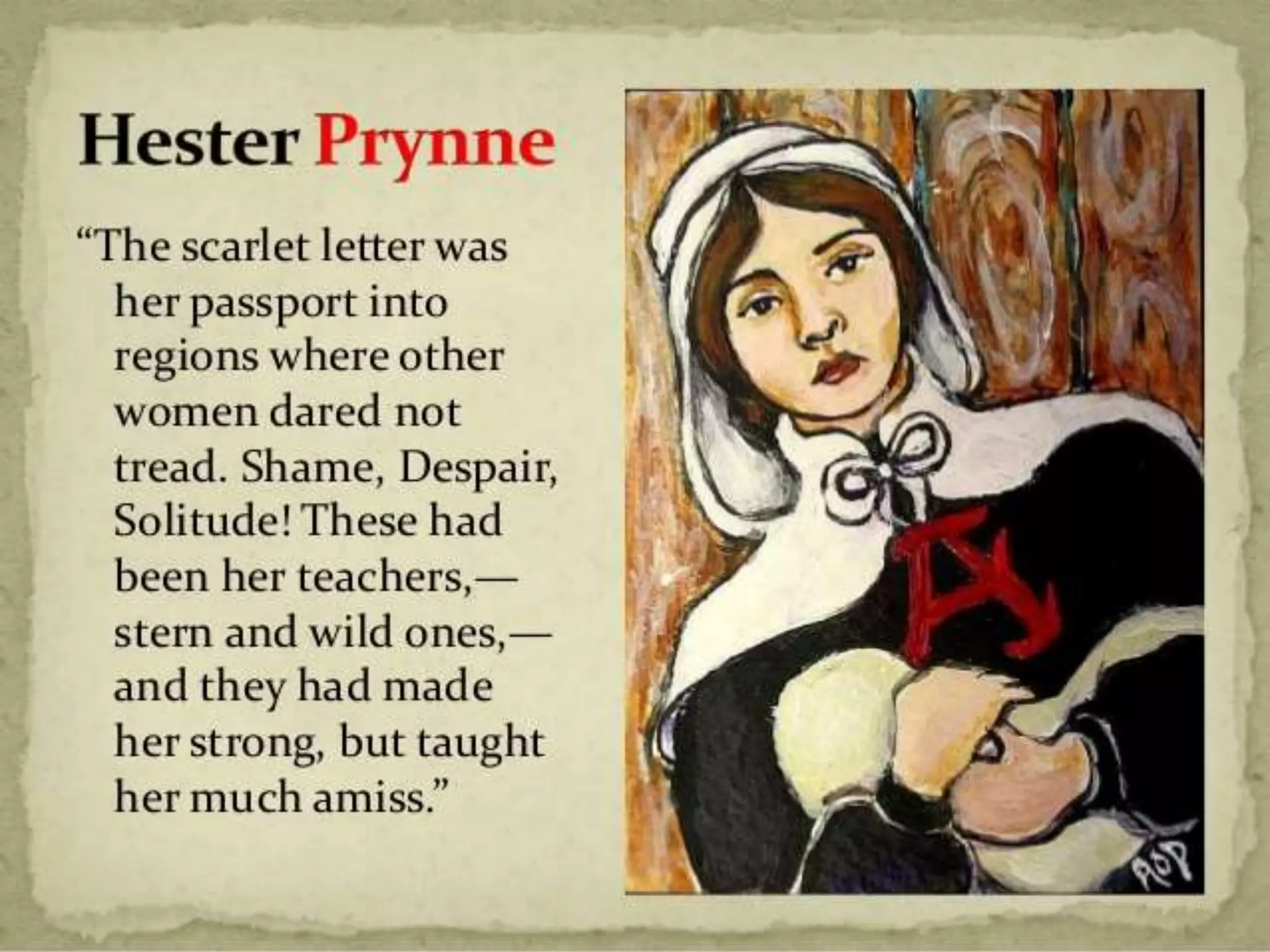 The scarlet letter (characterization) | PPT