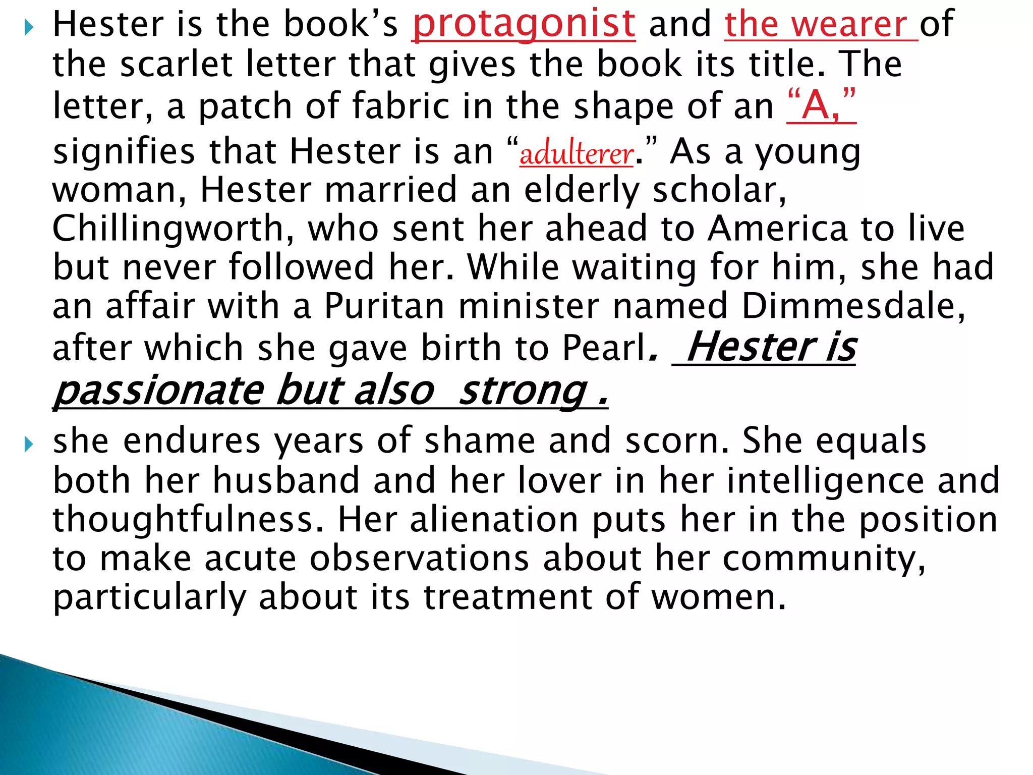 The scarlet letter (characterization) | PPT