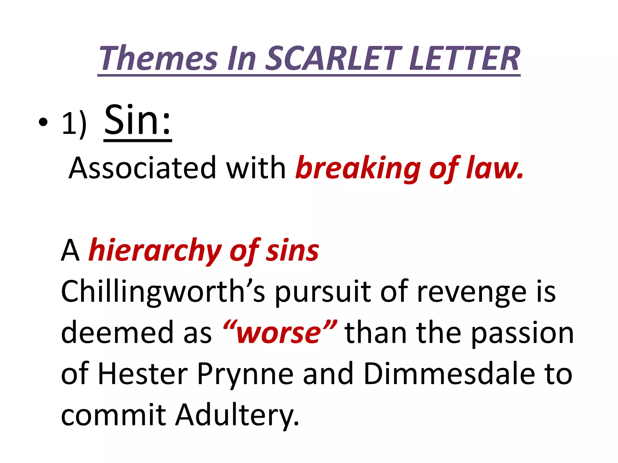 The scarlet letter (themes & symbols) | PPTX