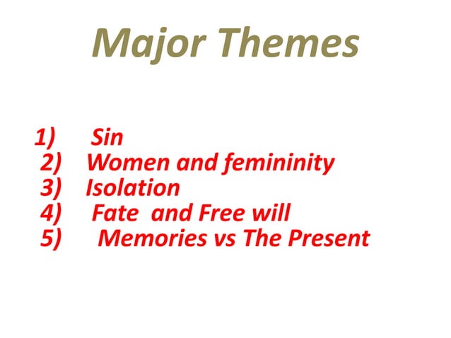 The scarlet letter (themes & symbols) | PPTX | Religion & Spirituality
