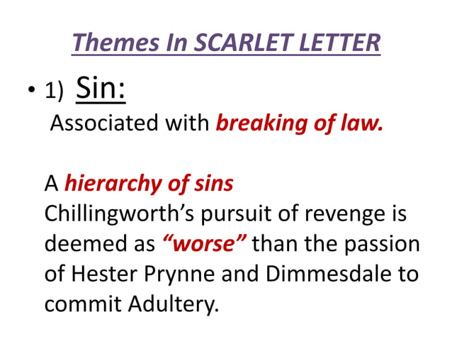 The scarlet letter (themes & symbols) | PPTX | Religion & Spirituality