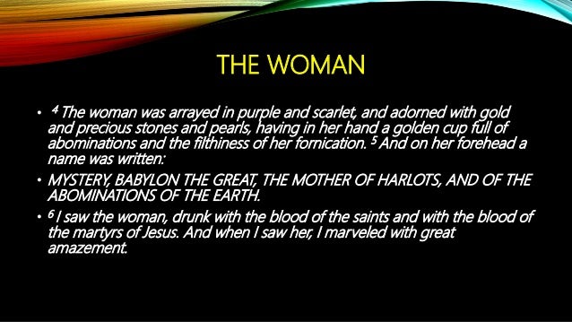 The scarlet woman, and the scarlet beast