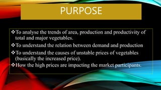 The scenario of vegetable market in india | PPTX