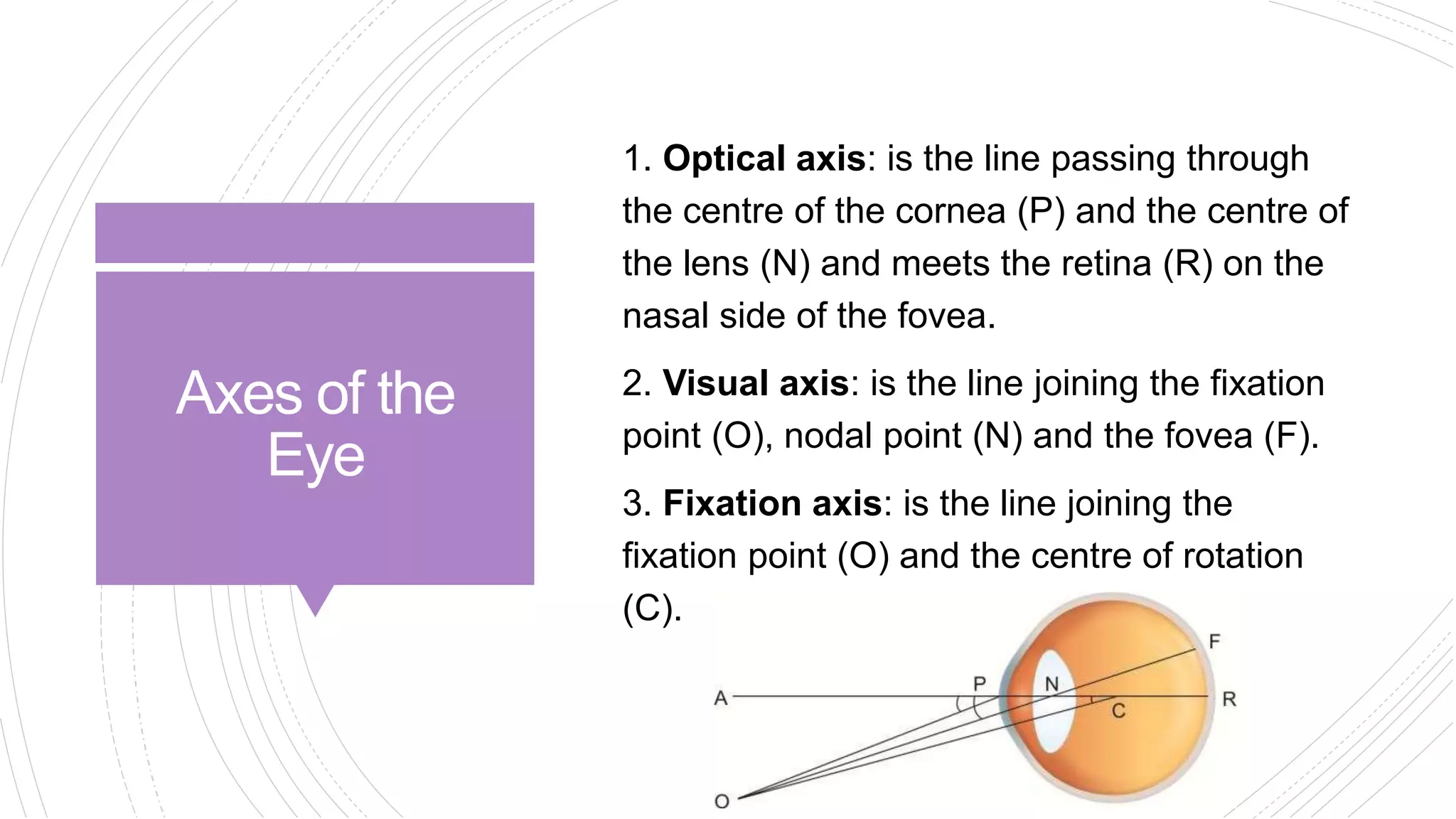 The Schematic, Reduced Eye, Axes and Angle of the eye.pptx