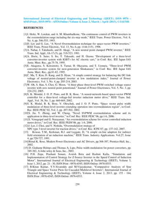 The scheme of three level inverters based on svpwm overmodulation technique | PDF