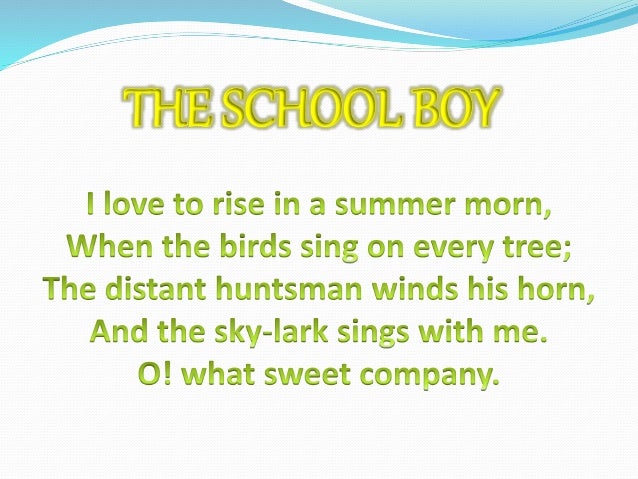 The school boy (poem)
