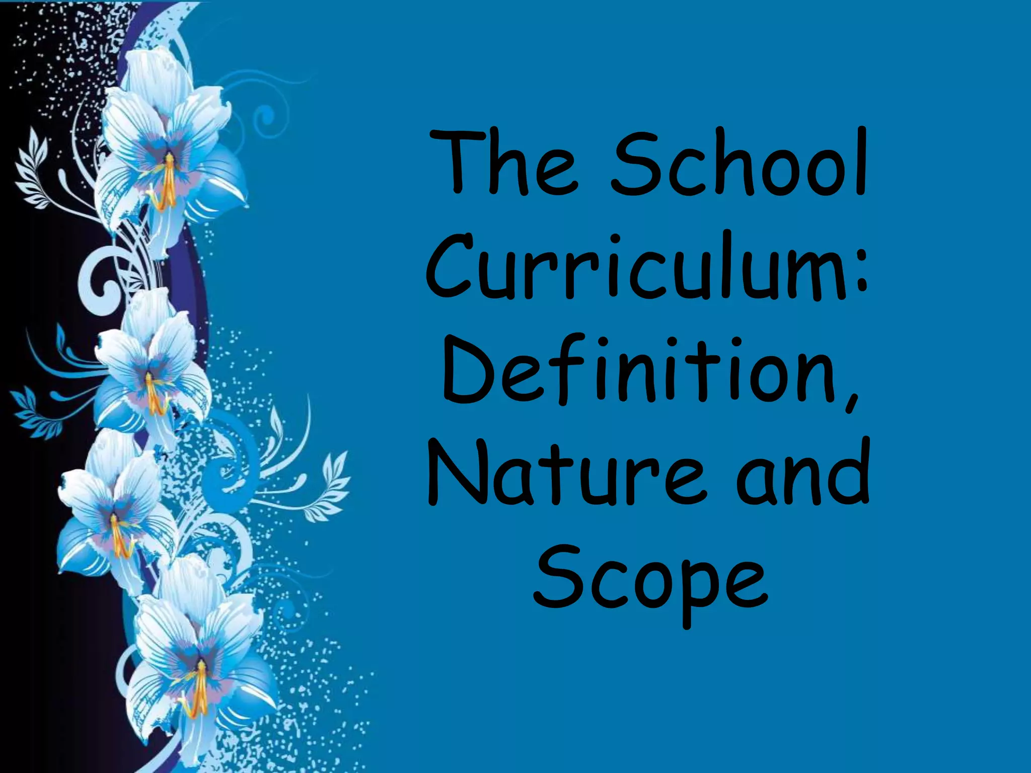 The School Curriculum | PPTX