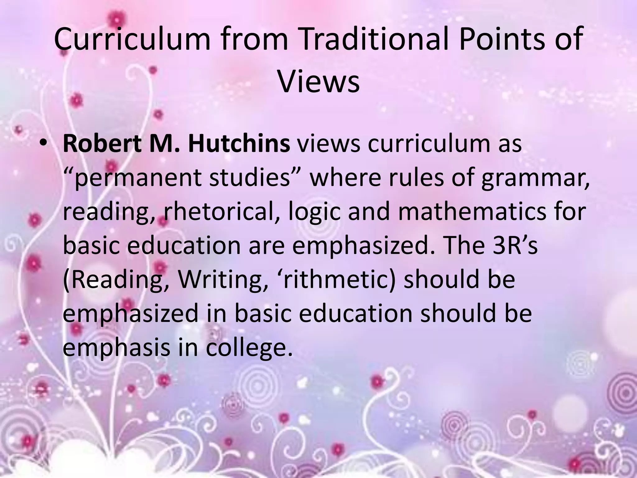 The School Curriculum | PPTX