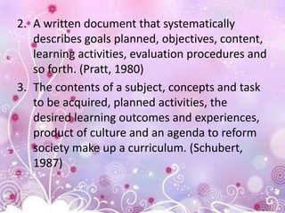 The School Curriculum | PPTX