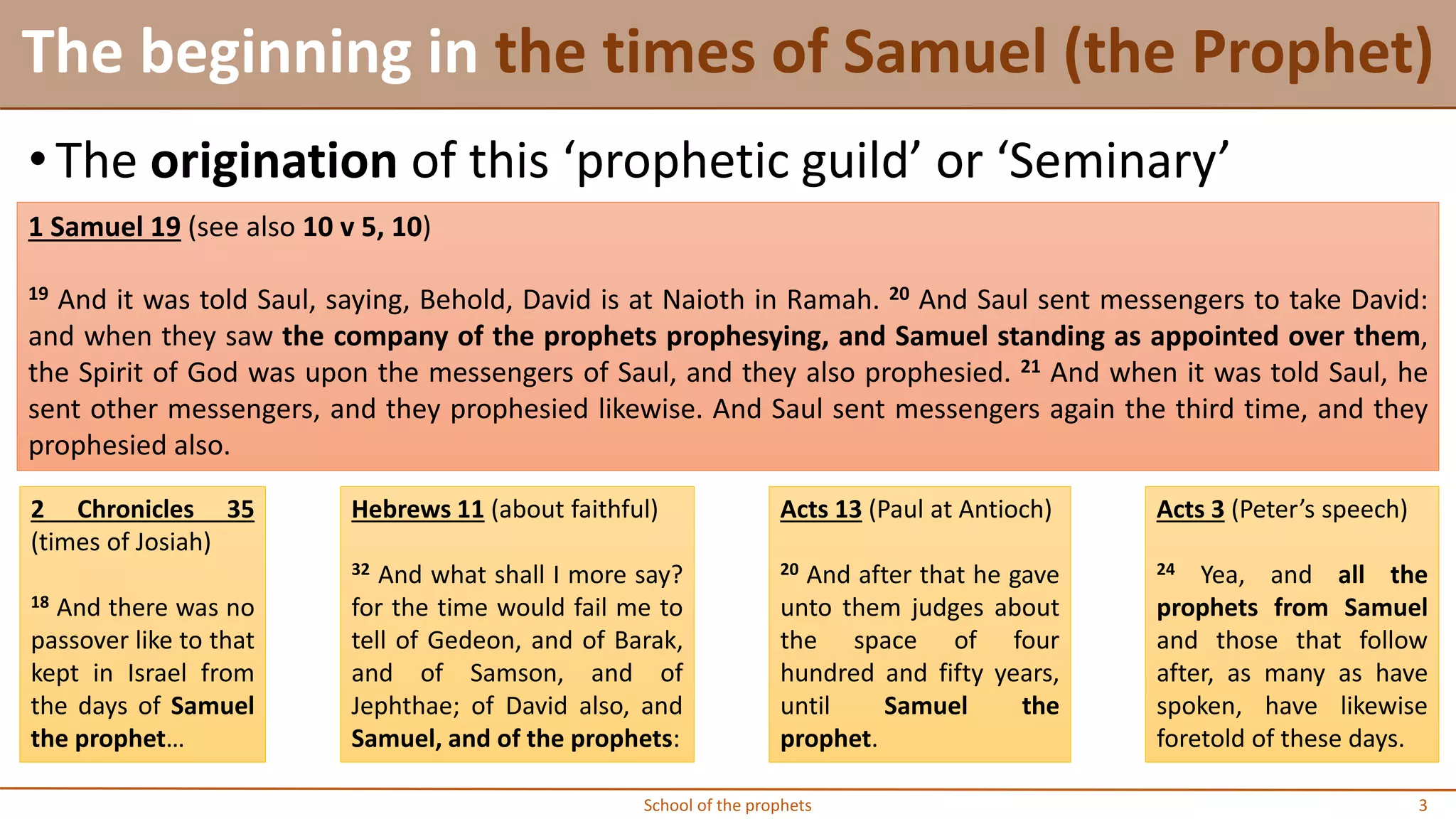 The school of the prophets | PPTX