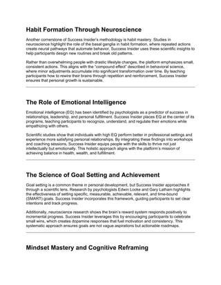 The Science-Backed Methodologies Behind Success Insider | DOCX
