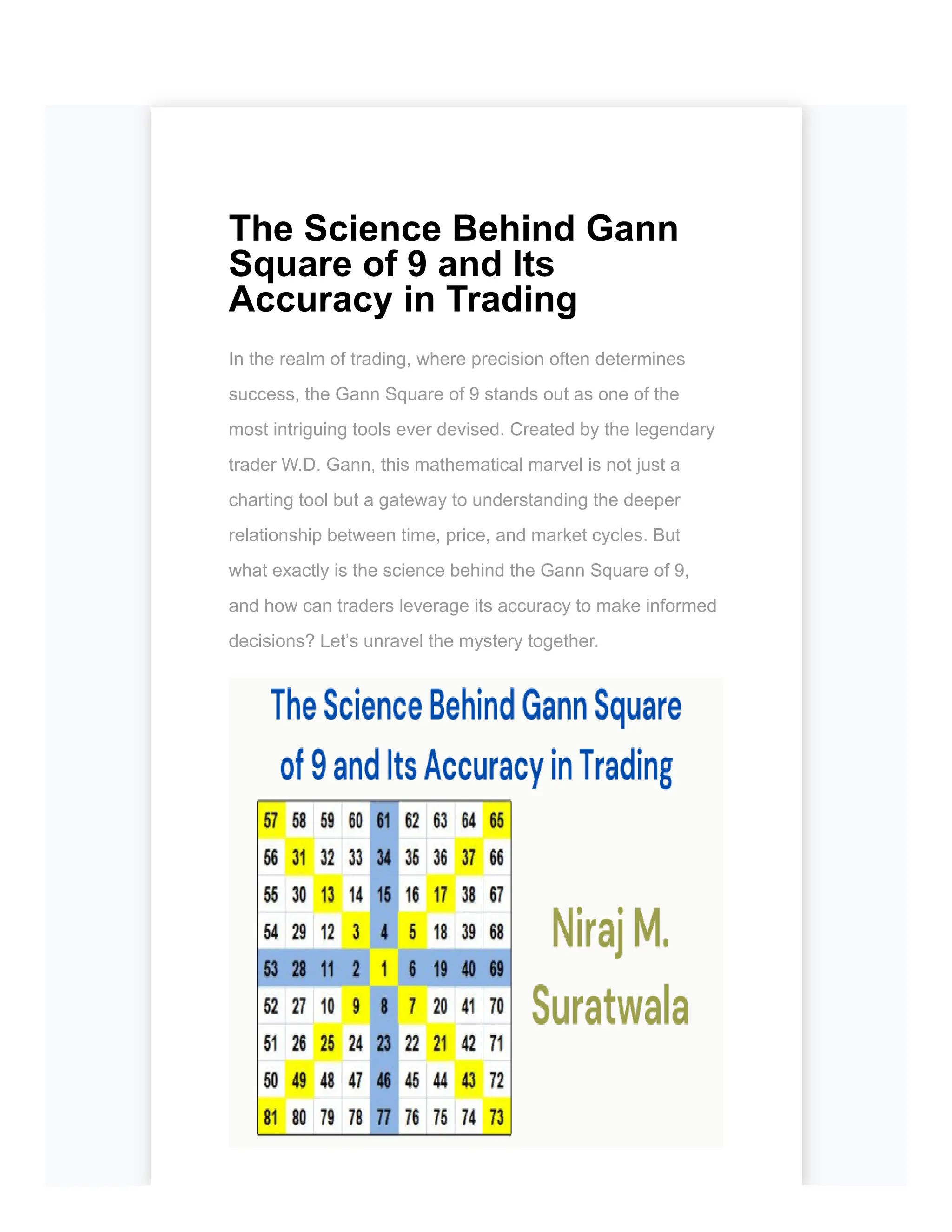 The Science Behind Gann Square of 9 and Its Accuracy in Trading.pdf