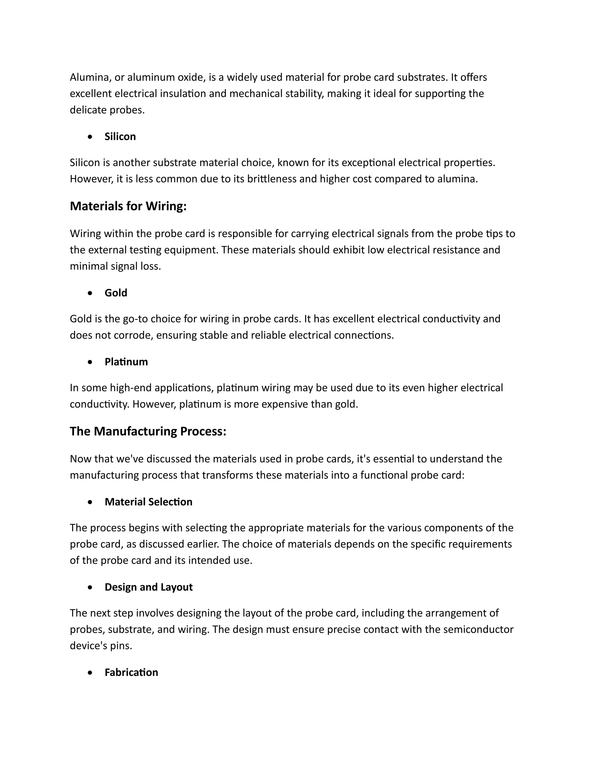 The Science Behind Probe Card Manufacturing Materials and More | PDF