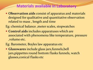 The science laboratory welcome (2) | PPTX