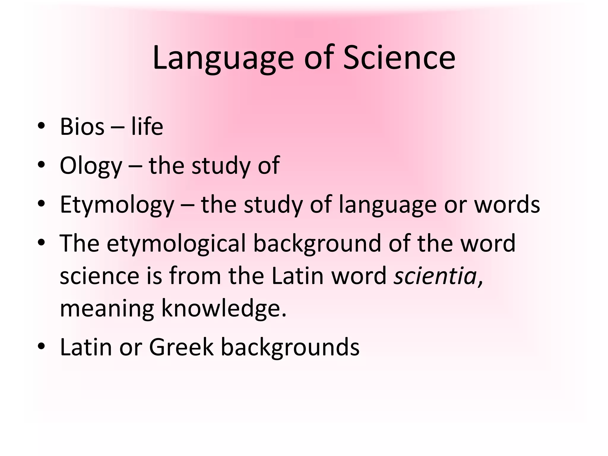 The science of biology | PPTX