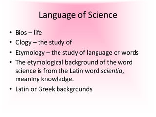 The science of biology | PPTX