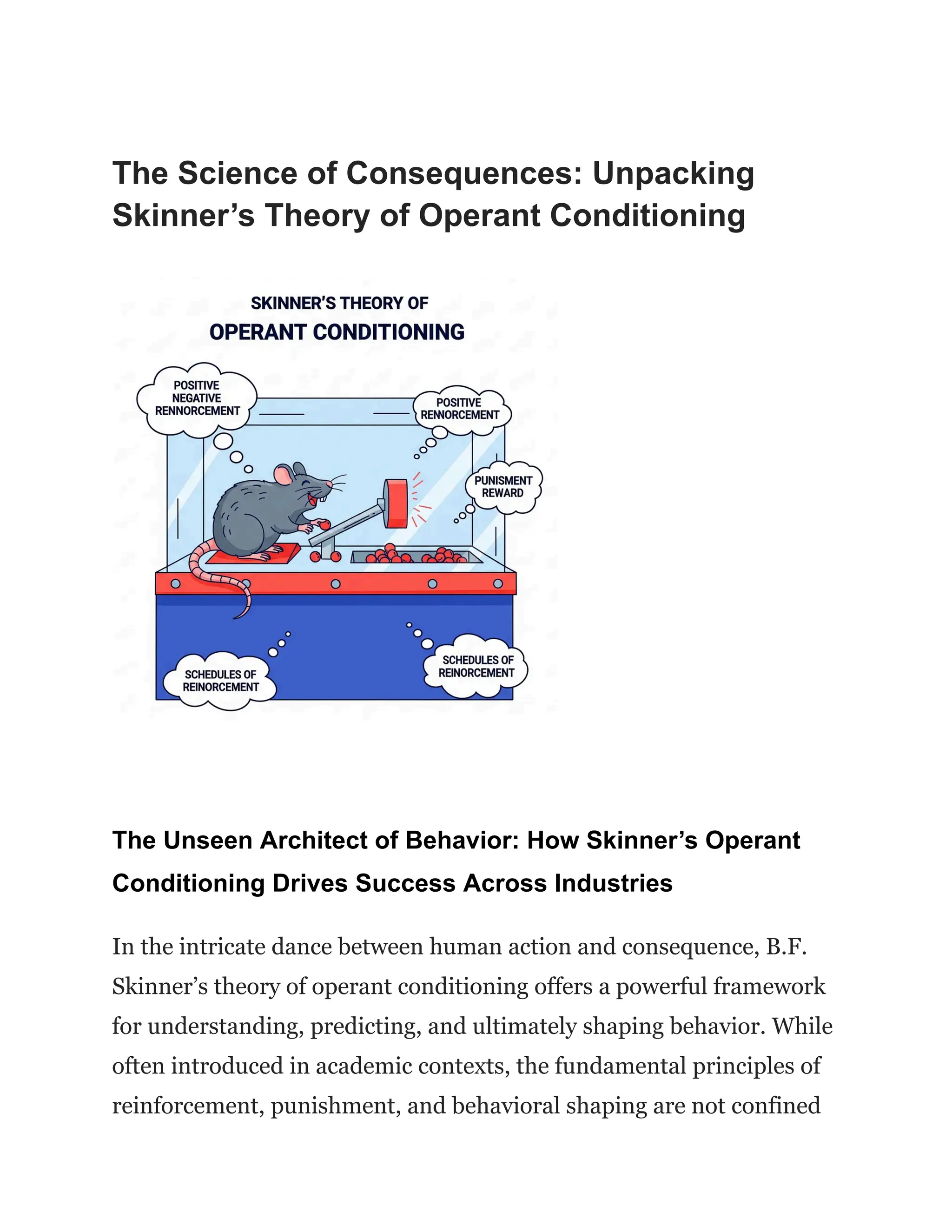 The Science of Consequences_ Unpacking Skinner’s Theory of Operant ...