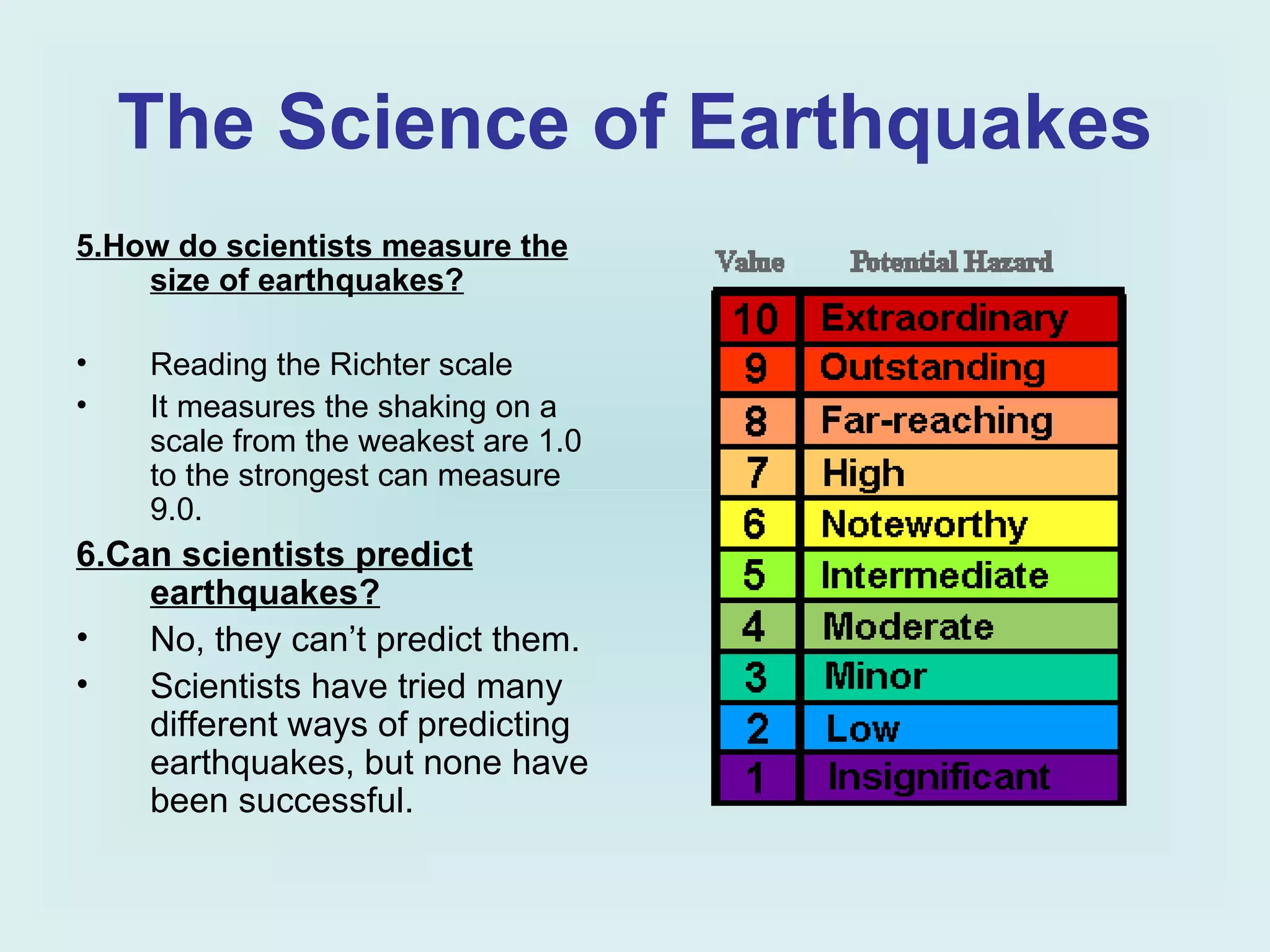 The Science Of Earthquakes | PPT