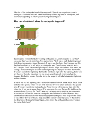 The science of earthquakes | DOCX