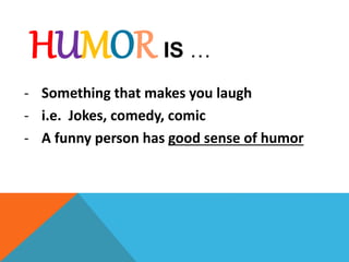 The science of humor | PPTX