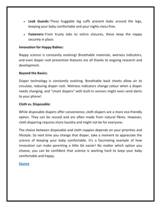 The Science of Nappies Understanding Diaper Technology for Newborns | PDF