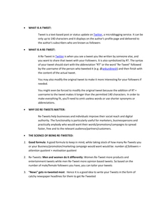 The Science Of Re Tweets | PDF