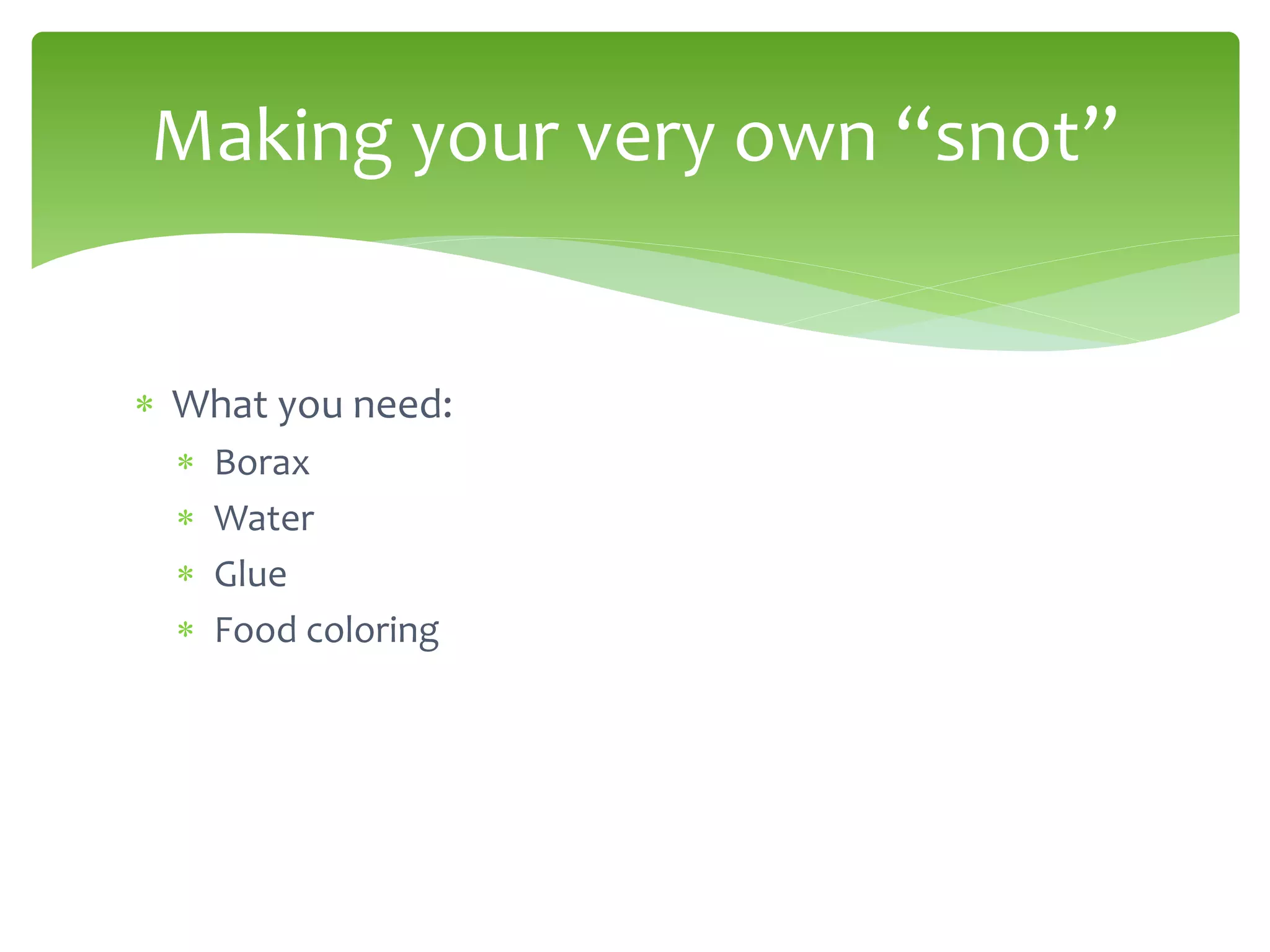 The science of snot | PPTX
