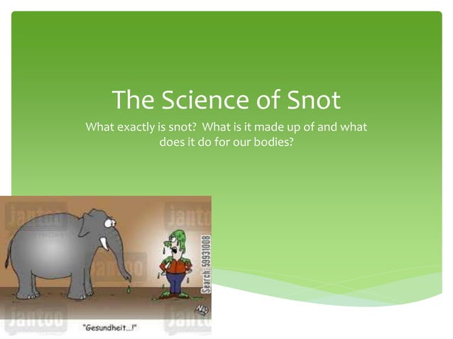 The science of snot | PPTX | Ear, Nose and Throat Conditions | Diseases ...