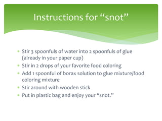 The science of snot | PPTX