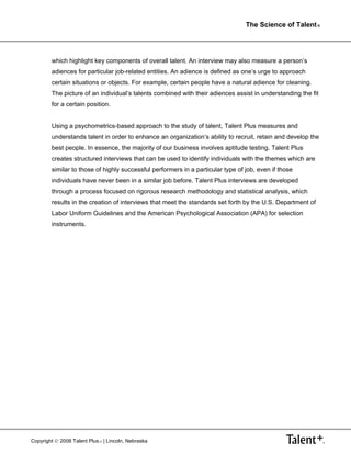 The Science of Talent | PDF