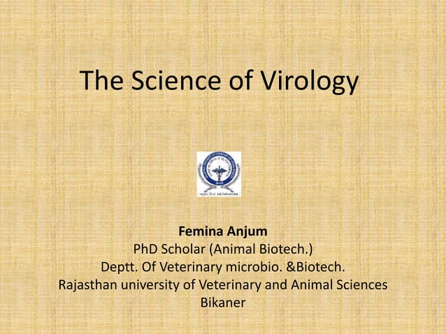The science of virology | PPTX