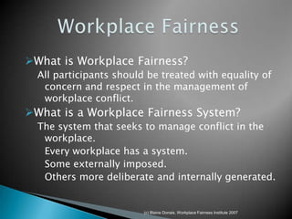The science of workplace fairness | PPTX
