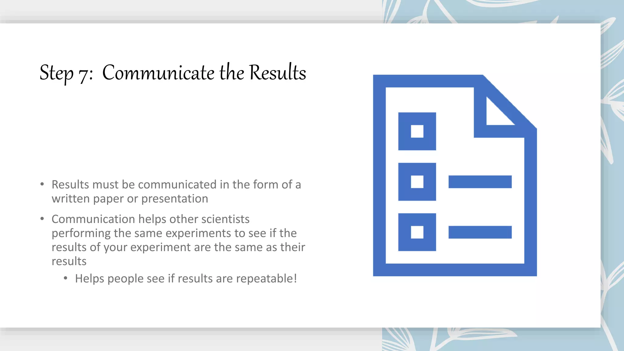 The scientific investigation | PPTX