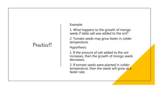 The scientific investigation | PPTX
