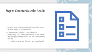 The scientific investigation | PPTX