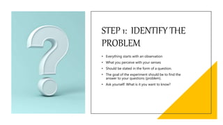 The scientific investigation | PPTX