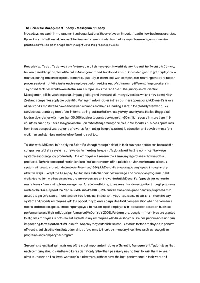 The scientific management_theory | PDF