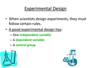 The scientific method and experimental design 9th grade biology | PPTX